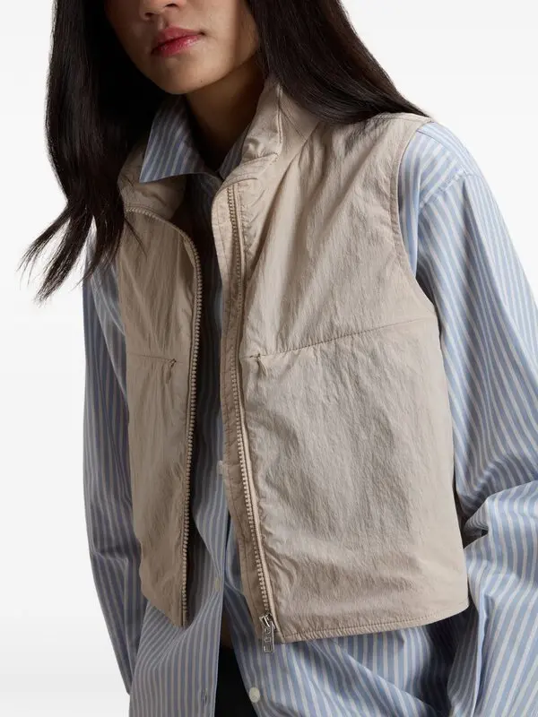 Woolrich Zip Up Vest - Beige