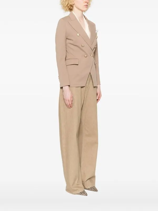 CIRCOLO 1901 Cotton Double-breasted Jacket - Brown