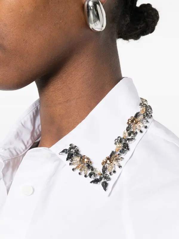 Ermanno Scervino Embroidered Cotton Shirt