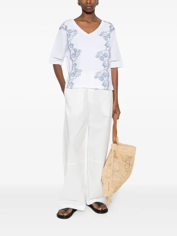 Ermanno Scervino Embroidered Cotton T-shirt