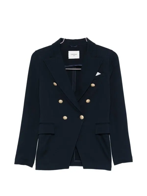 CIRCOLO 1901 Cotton Double-breasted Jacket - Blue