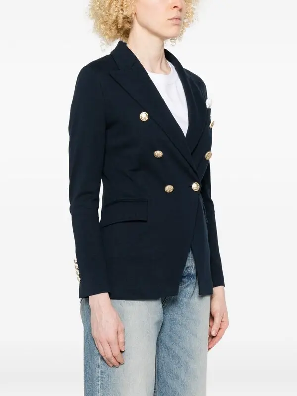 CIRCOLO 1901 Cotton Double-breasted Jacket - Blue