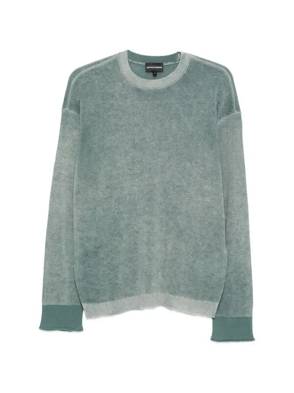 Emporio Armani Wool Crewneck Sweater - Sky Blue