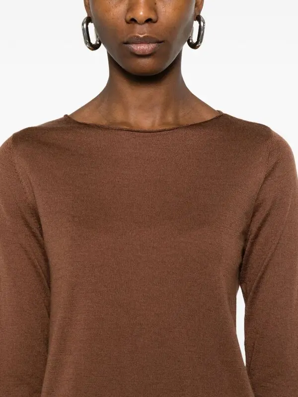 BEYOU Cashmere And Silk Blend Sweater - Brown