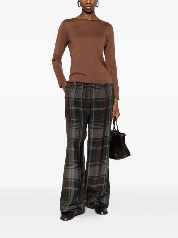 BEYOU Cashmere And Silk Blend Sweater - Brown