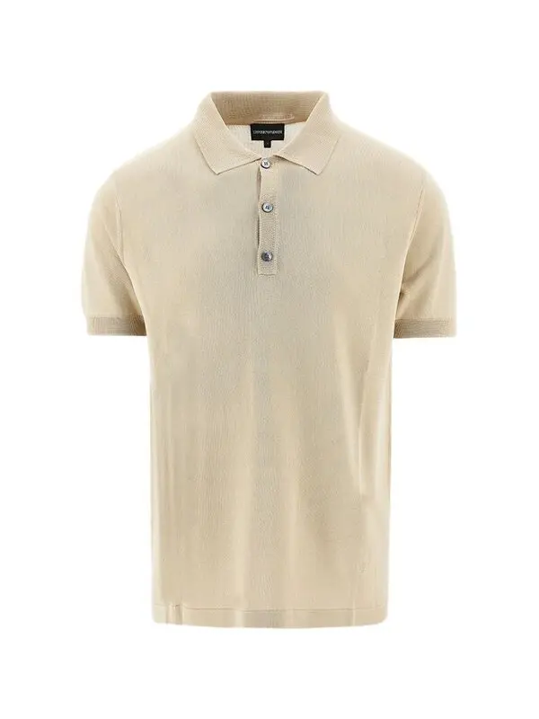 Emporio Armani Logo Polo Shirt - Beige