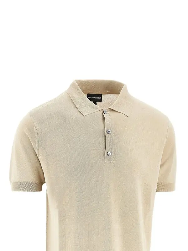 Emporio Armani Logo Polo Shirt - Beige