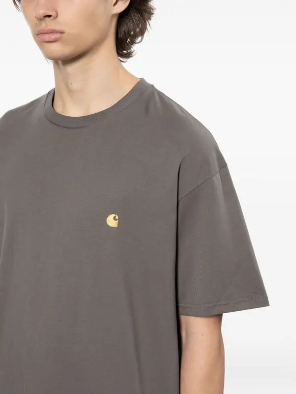 Carhartt Work In Progress Logo Cotton Polo Shirt - Grey