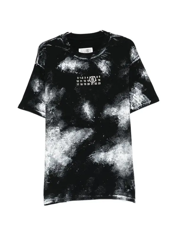 MAISON MARGIELA Printed Cotton T-shirt - Black