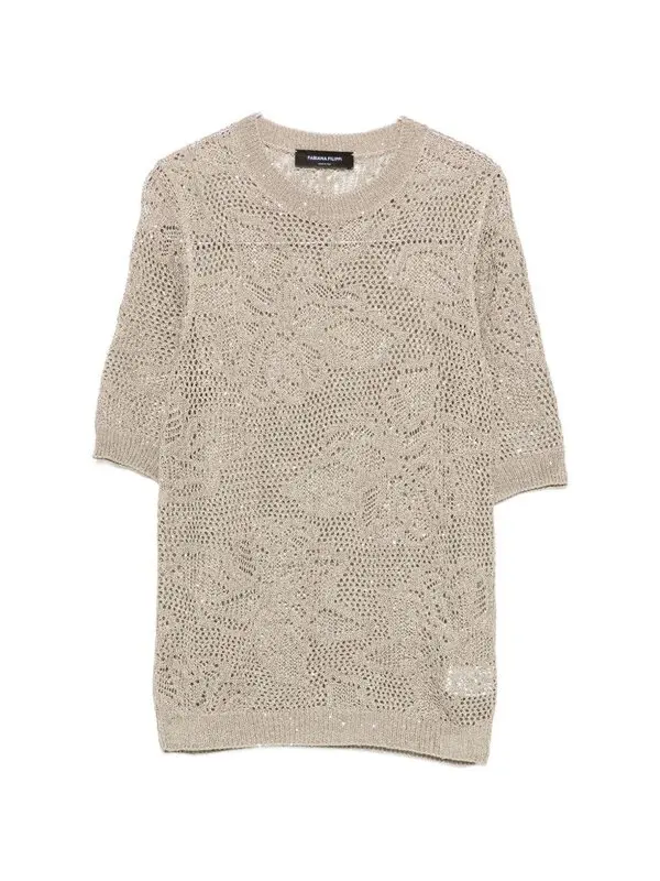 Fabiana Filippi Openwork T-shirt - Green
