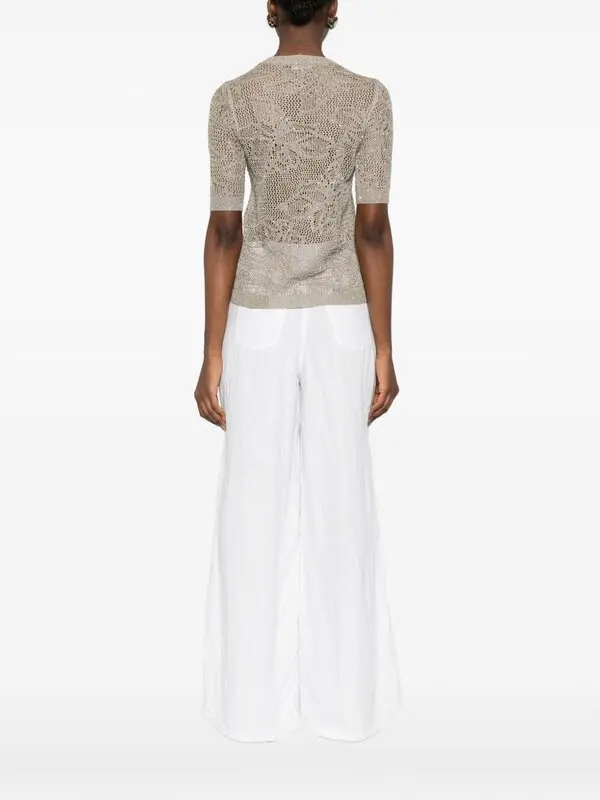 Fabiana Filippi Openwork T-shirt - Green