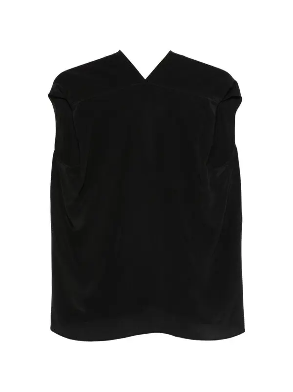 ALYSI Silk Top - Black