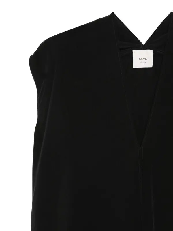 ALYSI Silk Top - Black
