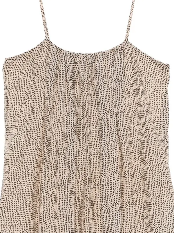 ALYSI Printed Midi Dress - Beige