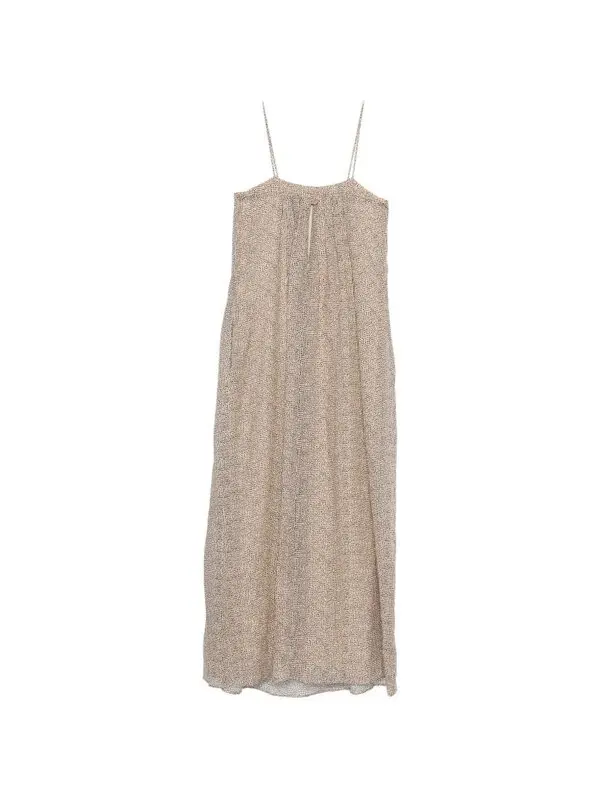 ALYSI Printed Midi Dress - Beige