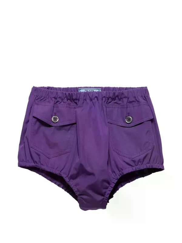 Prada Poplin Elasticated Shorts - Purple