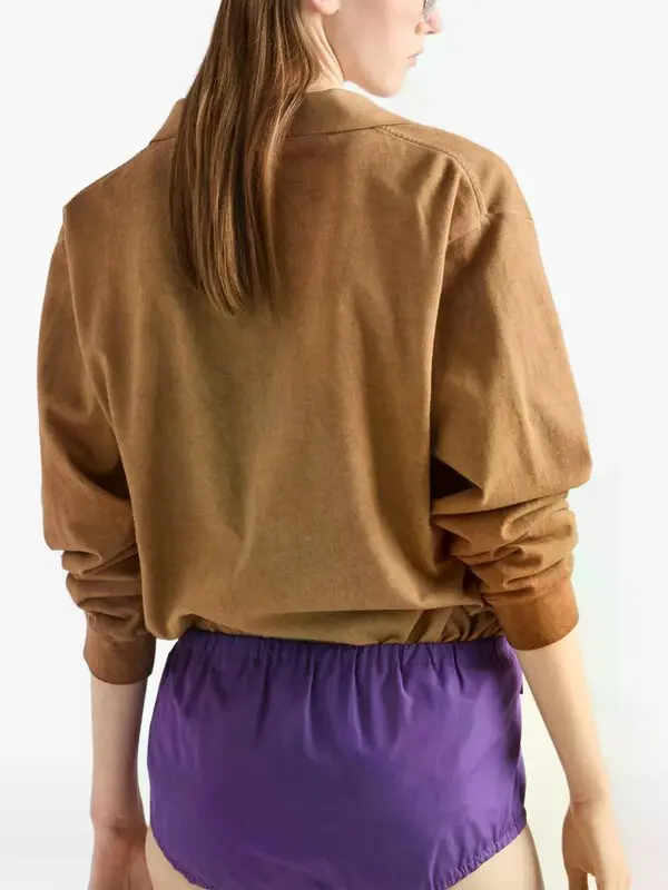 Prada Poplin Elasticated Shorts - Purple