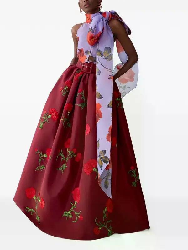 Carolina Herrera Embroidered Ball Skirt