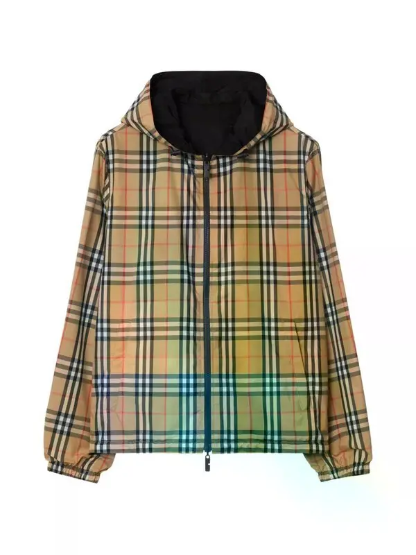 Burberry Reversible Check Hooded Jacket - Neutrals