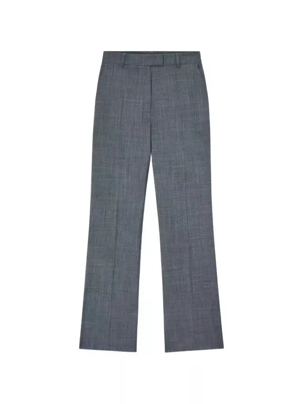 GANNI Mélange-effect Tailored Trousers - Grey
