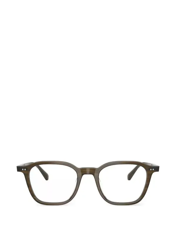 Oliver Spencer Square Frame Eyeglasses - Brown
