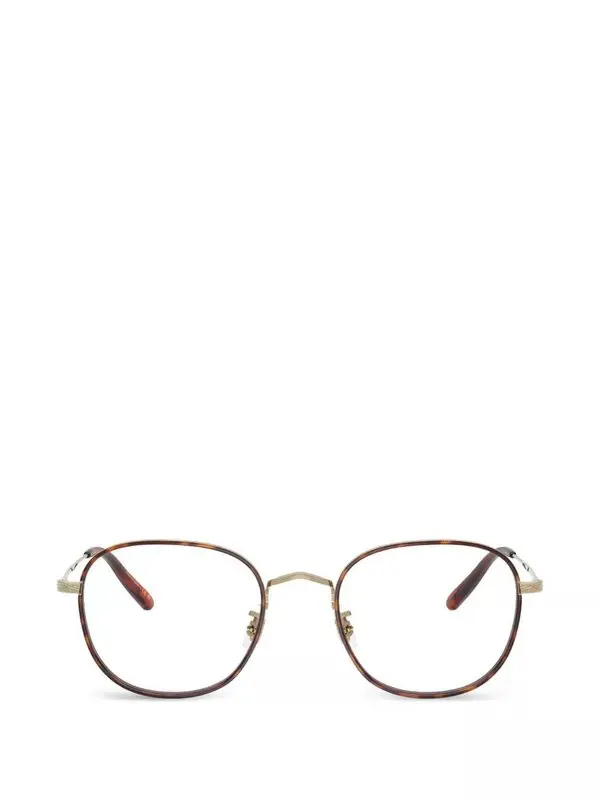 Oliver Spencer Round Frame Eyeglasses - Brown