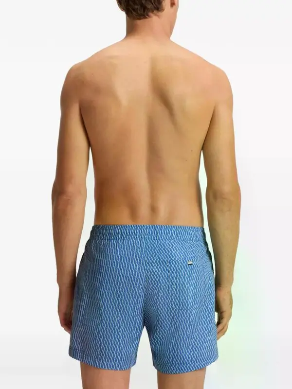 BOSS Printed Swim Shorts - Blue