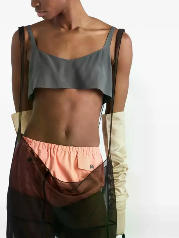 Prada Crepe De Chine Top - Grey