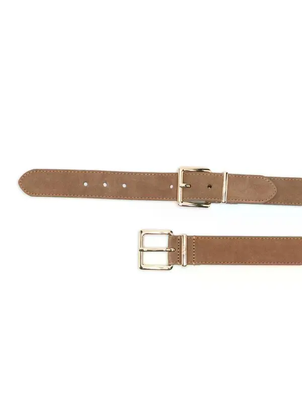 Maje Double-buckle Belt - Neutrals