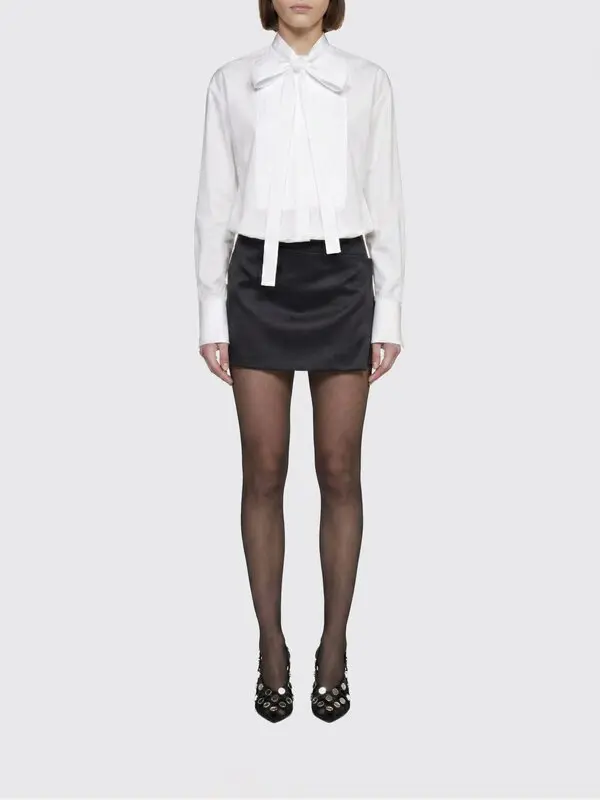 Attico Pleated Detail Shirt Dress