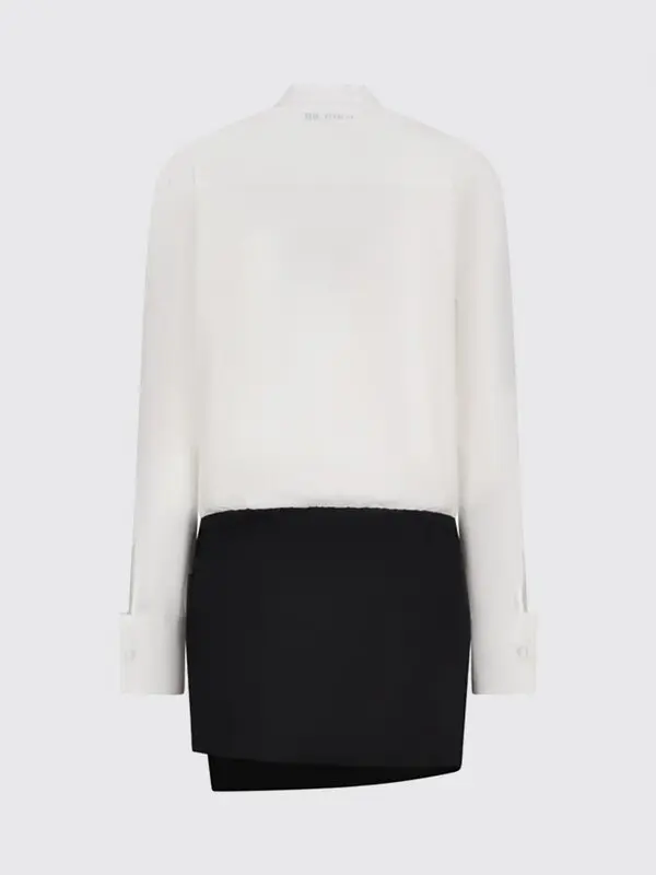 Attico Pleated Detail Shirt Dress