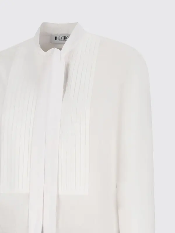 Attico Pleated Detail Shirt Dress