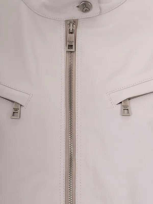 Patrizia Pepe Biker Jacket - White