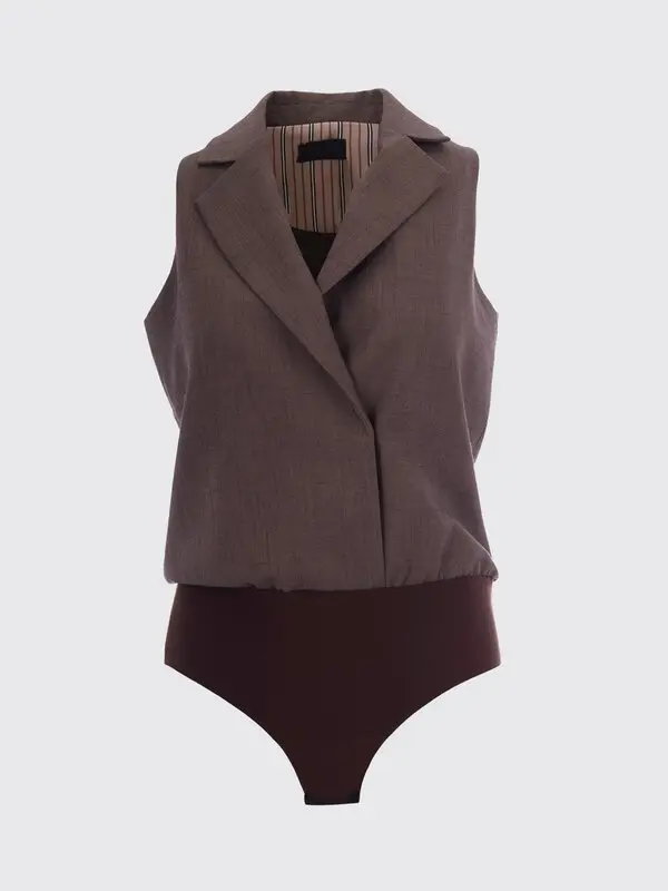 Liu Jo Viscose Blend Bodysuit Vest - Black