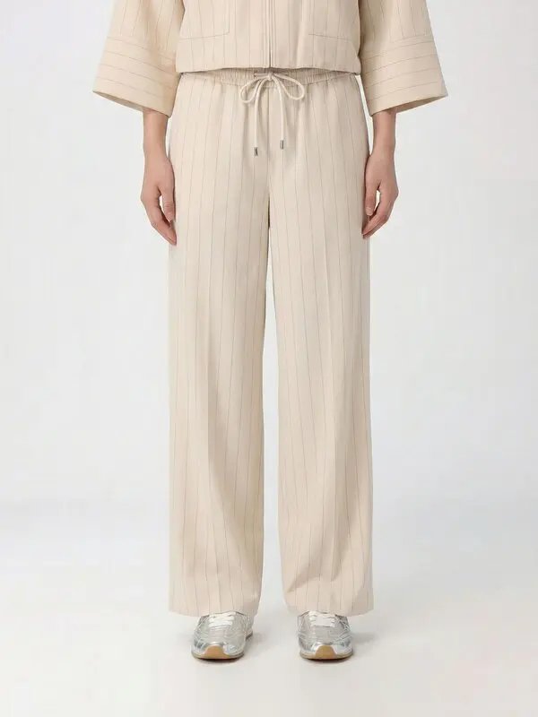 Liu Jo Pinstripe Wide Leg Trousers - Brown
