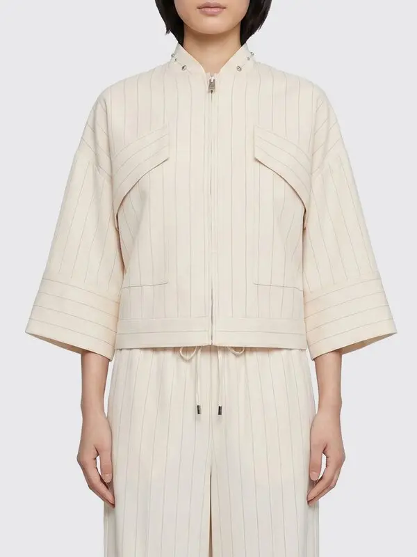 Liu Jo Striped Zip-up Jacket