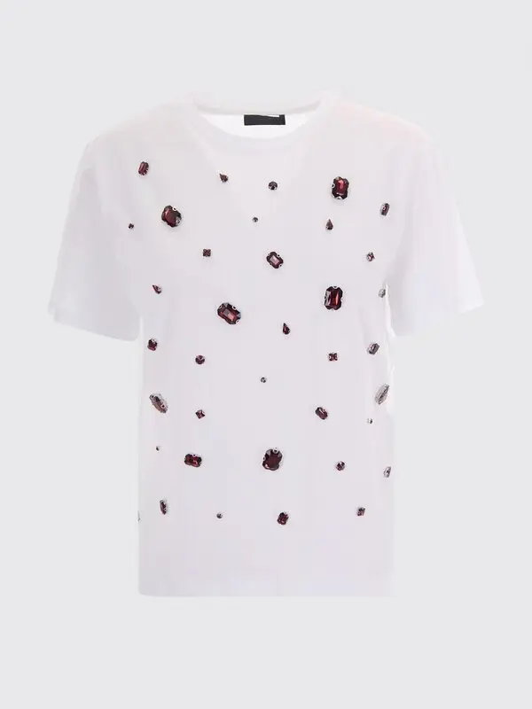 Liu Jo Embroidered Crystal T-shirt