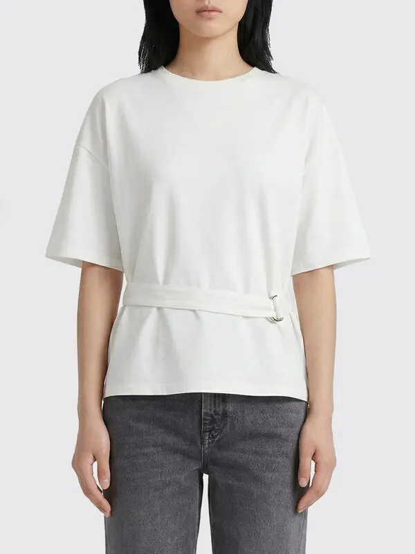 Patrizia Pepe Cotton T-shirt With Belt Detail