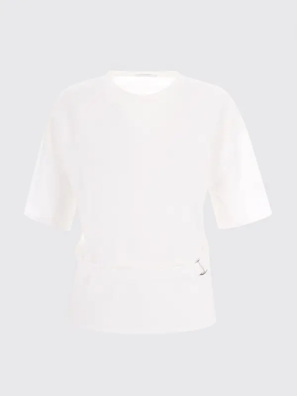 Patrizia Pepe Cotton T-shirt With Belt Detail