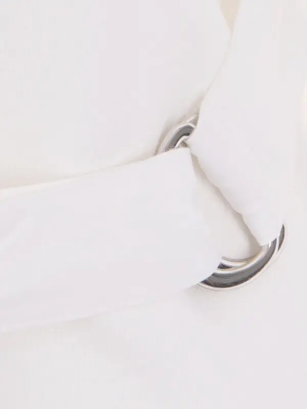 Patrizia Pepe Cotton T-shirt With Belt Detail