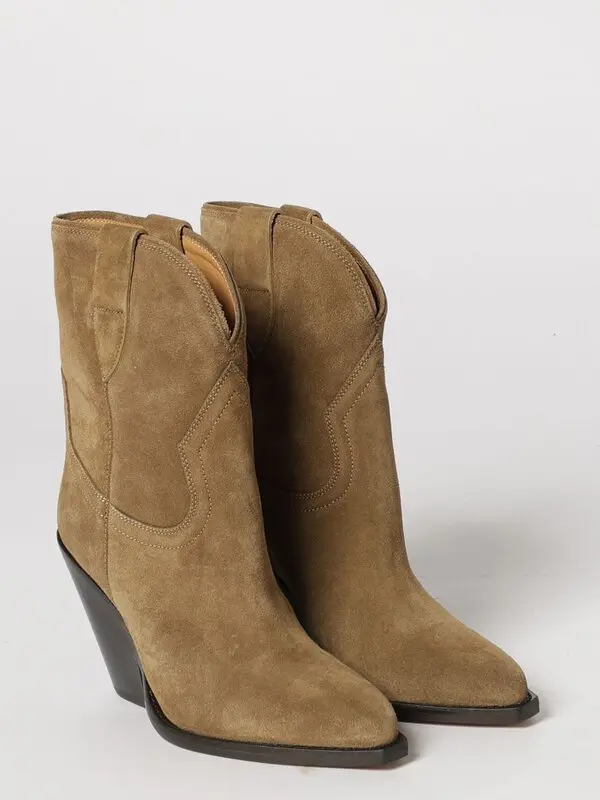 Isabel Marant Étoile Suede Ankle Boots - Green