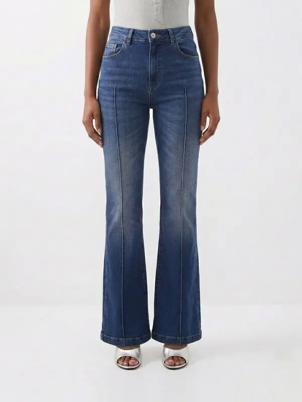 Patrizia Pepe Stretch Denim Flared Jeans - Blue
