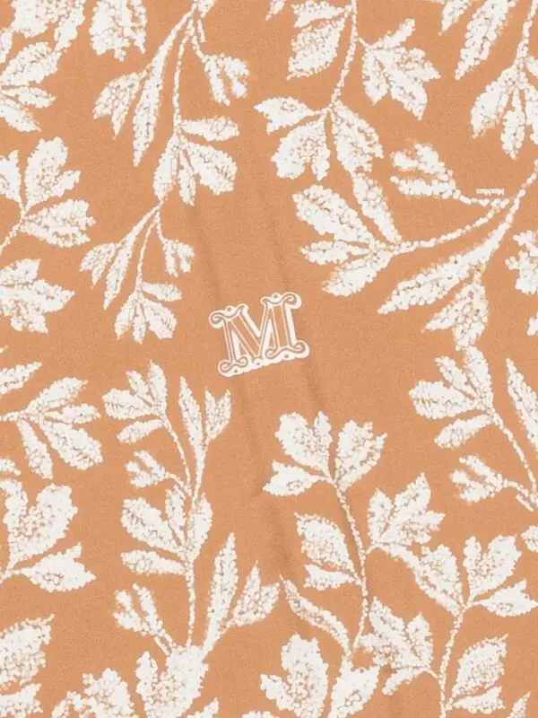 Max Mara Printed Silk Foulard - Brown