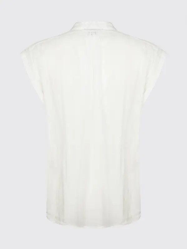 FORTE_FORTE Sleeveless Cotton Silk Shirt - Beige