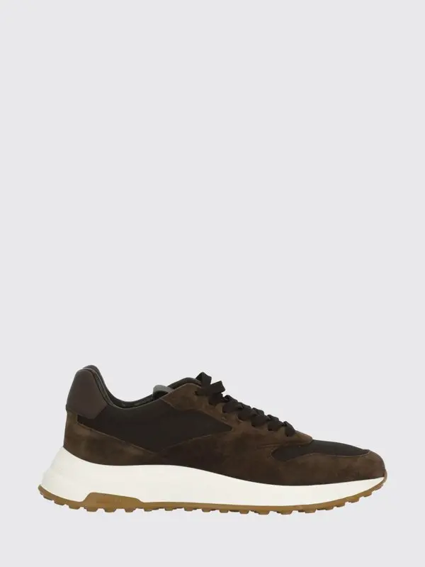 Hogan Hyperlight Suede And Mesh Sneakers - Earth