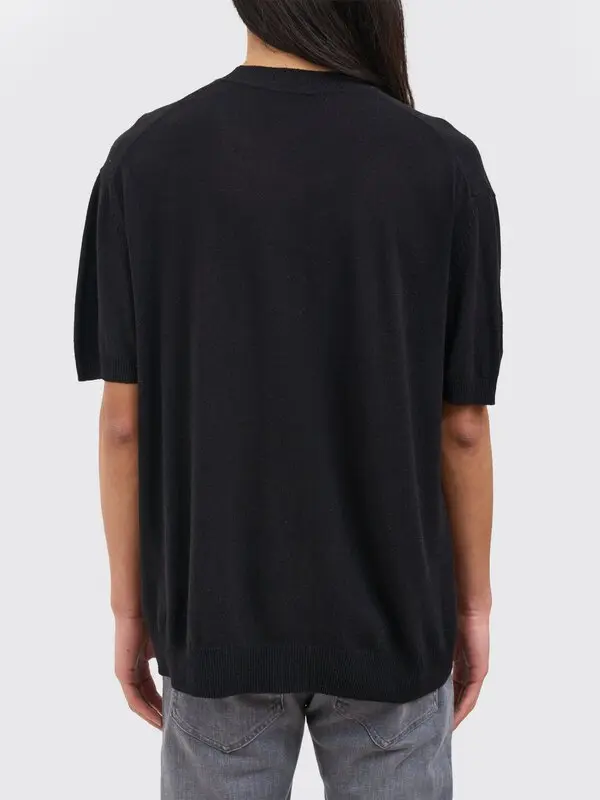 PAOLO PECORA Cotton Oversized T-shirt - Black