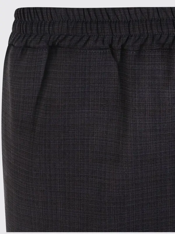 Moschino Checked Wool Blend Jogger Trousers - Grey