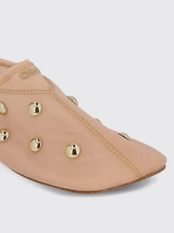 Chloé Rita Studded Ballerinas - Beige