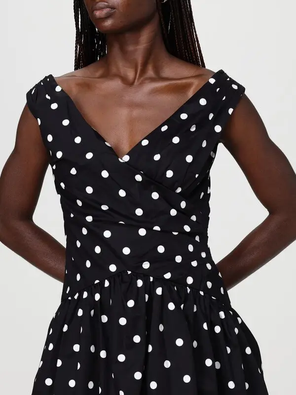 SELF-PORTRAIT Polka Dot V-neck Dress