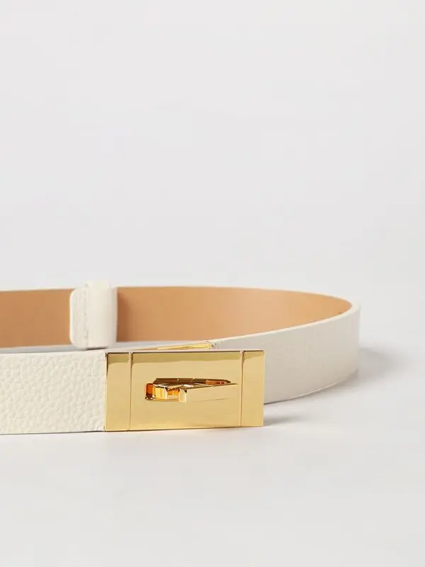 Elisabetta Franchi Logo Buckle Belt - Butter